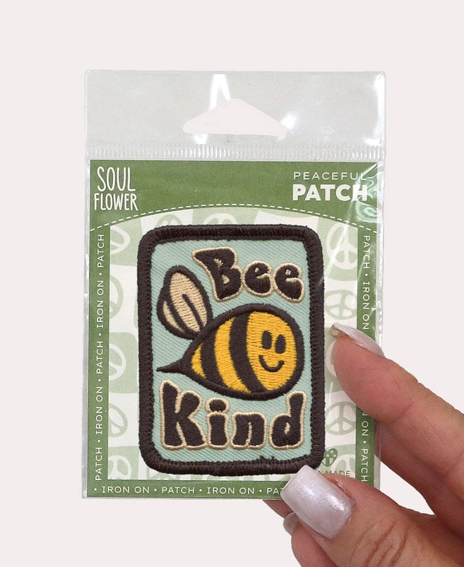Bee Kind Iron-on Patch – Lucia's World Emporium