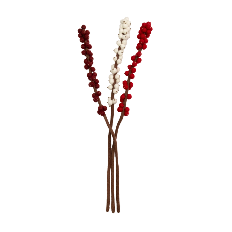 Felt Winterberry Ilex Stem – Lucia's World Emporium