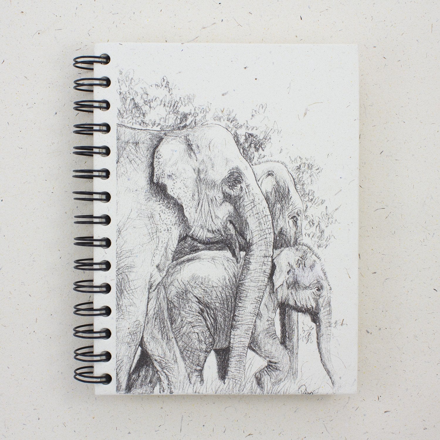 Large Notebook Elephant Family – Lucia's World Emporium